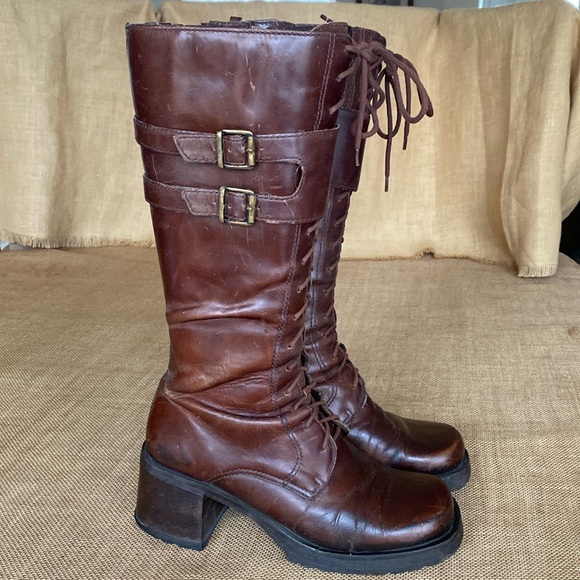 Two Lips | Shoes | Vintage Two Lips 9s Square Toe Chunky Lace Up ...
